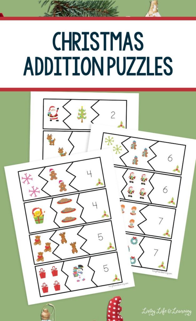 Christmas Addition Puzzles (1-20)