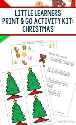 Little Learners Print & Go Activity Kit: Christmas