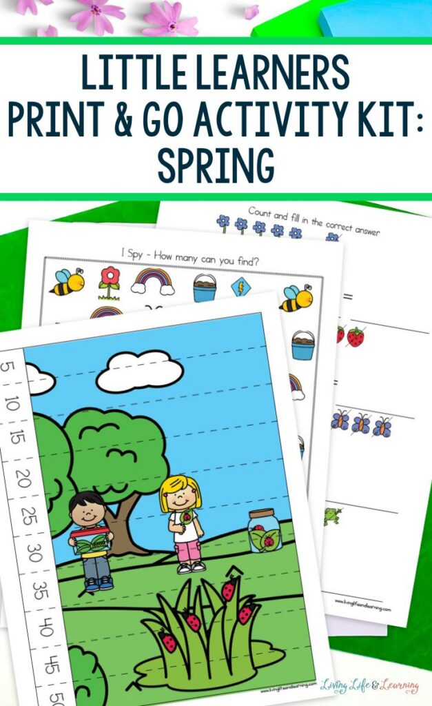 Little Learners Print & Go Activity Kit: Spring