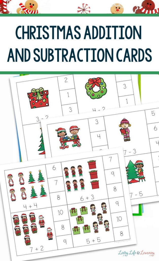 Christmas Addition and Subtraction Cards