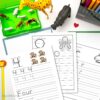 Animal Alphabet and Number Writing Worksheets