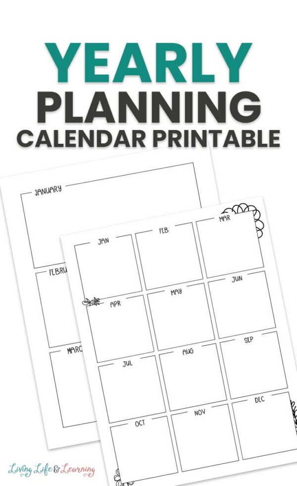 Homeschool Year at a Glance Printable