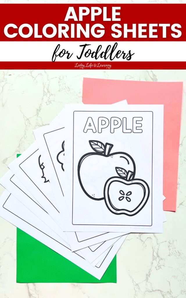 Apple Coloring Sheets for Toddlers