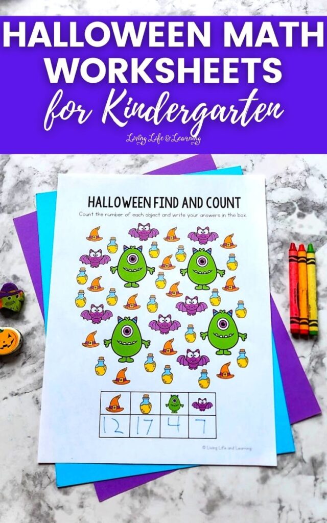 Halloween Math Worksheets for Kindergarten