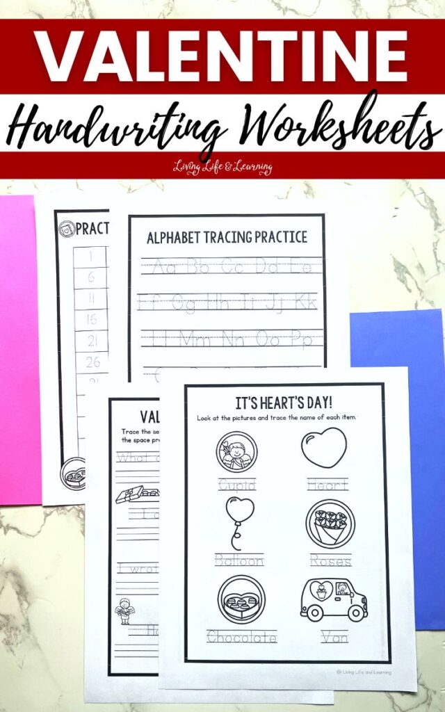 Valentine Handwriting Worksheets