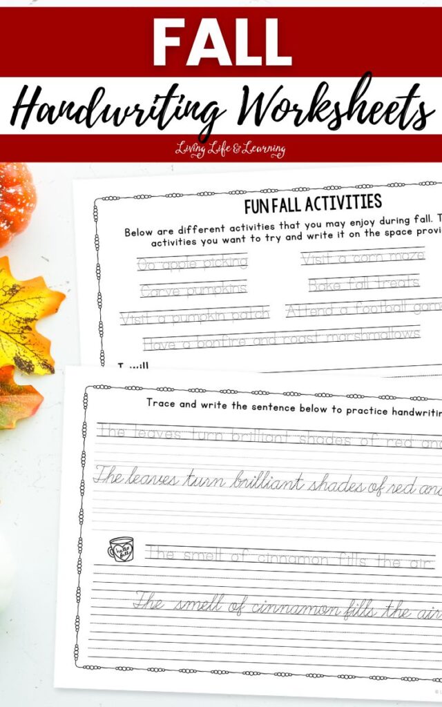Fall Handwriting Worksheets