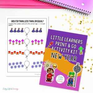 Little Learners Print & Go Activity Kit: New Year