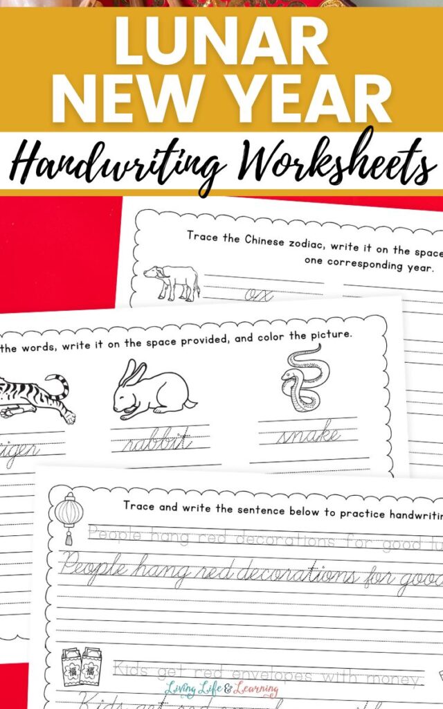 Lunar New Year Handwriting Worksheets