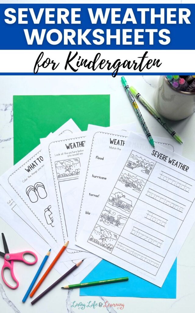Severe Weather Worksheets for Kindergarten