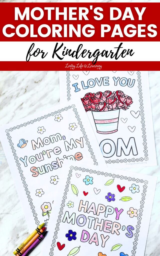 Mother's Day Coloring Pages for Kindergarten
