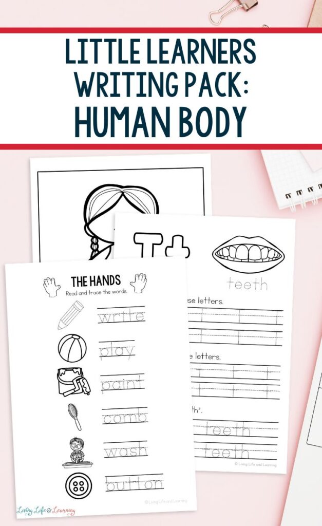 Little Learners Writing Pack: Human Body