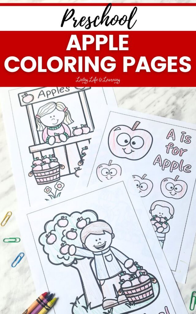 Preschool Apple Coloring Pages