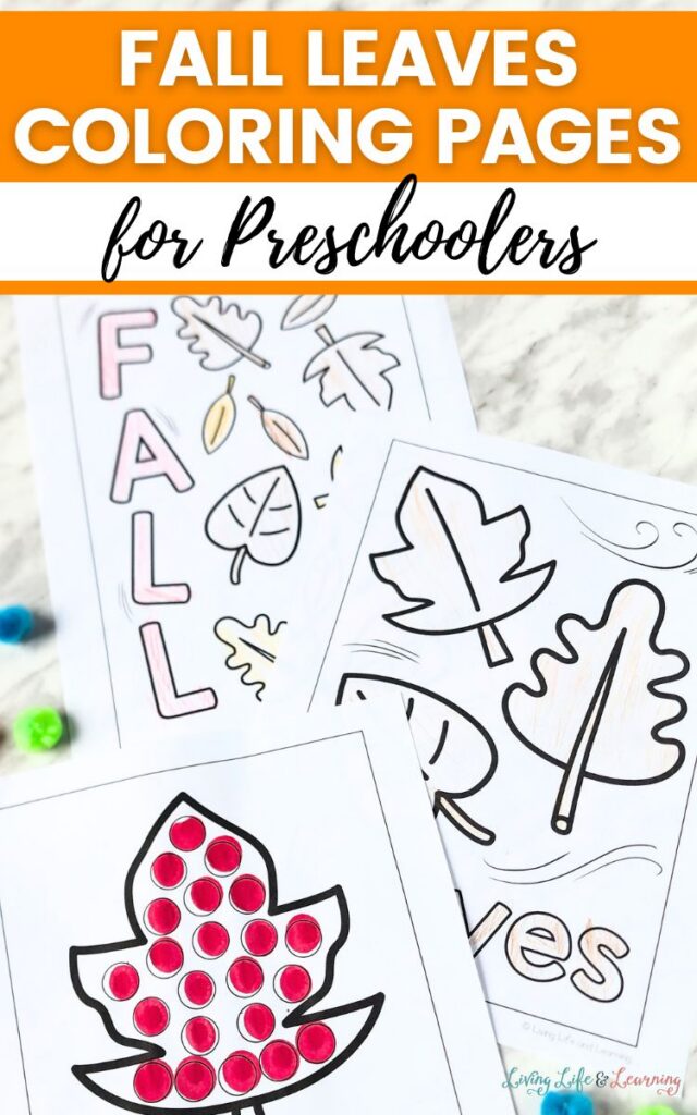 Fall Leaves Coloring Pages for Preschoolers