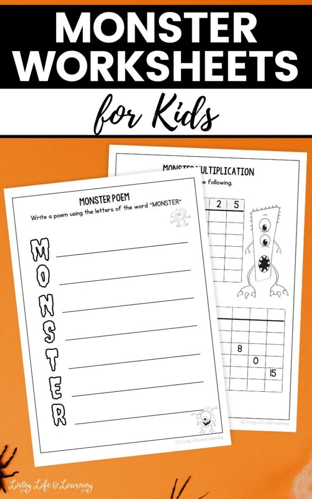 Monster Worksheets for Kids