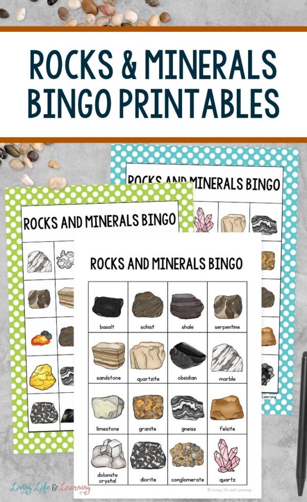 Rocks & Minerals Bingo Printables
