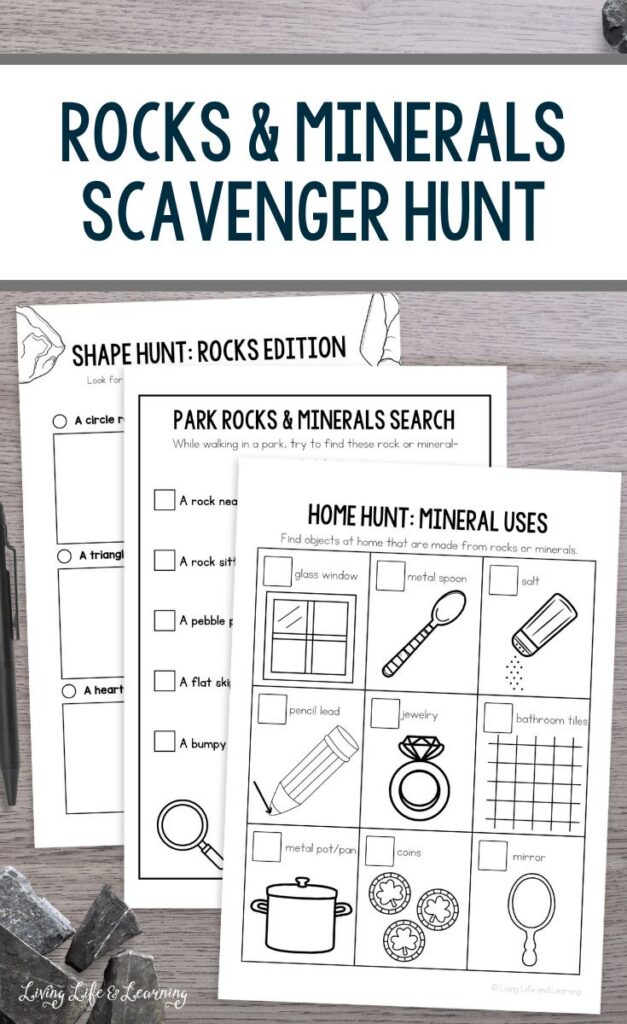 Rocks & Minerals Scavenger Hunt Printable