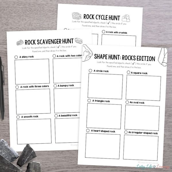 Rocks & Minerals Scavenger Hunt Printable