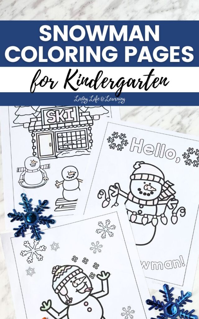Snowman Coloring Pages for Kindergarten