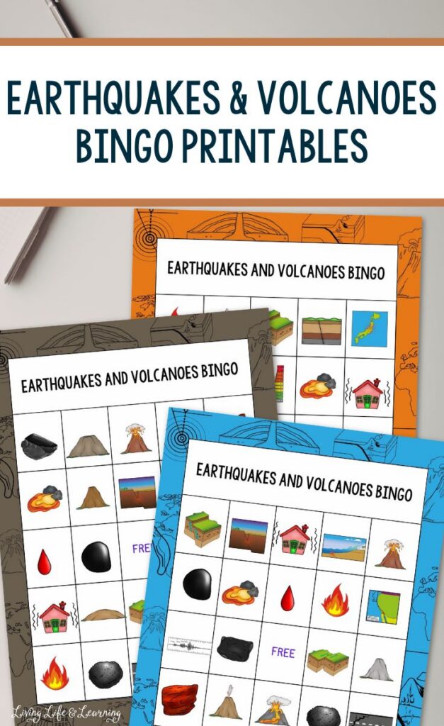 Earthquakes & Volcanoes Bingo Printables