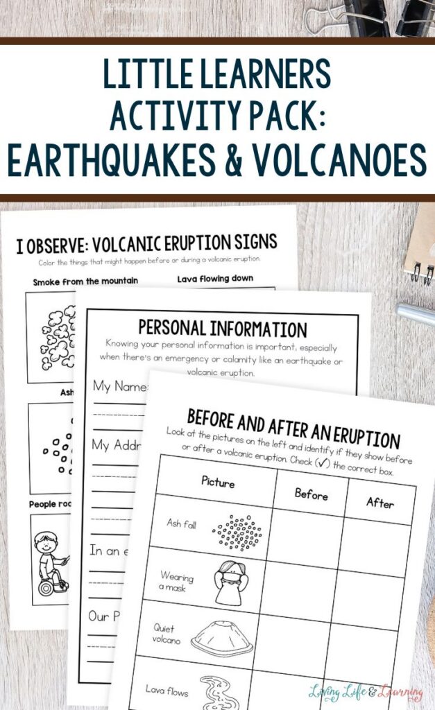 Little Learners Activity Pack: Earthquakes & Volcanoes
