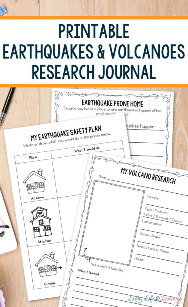 Printable Earthquakes & Volcanoes Research Journal