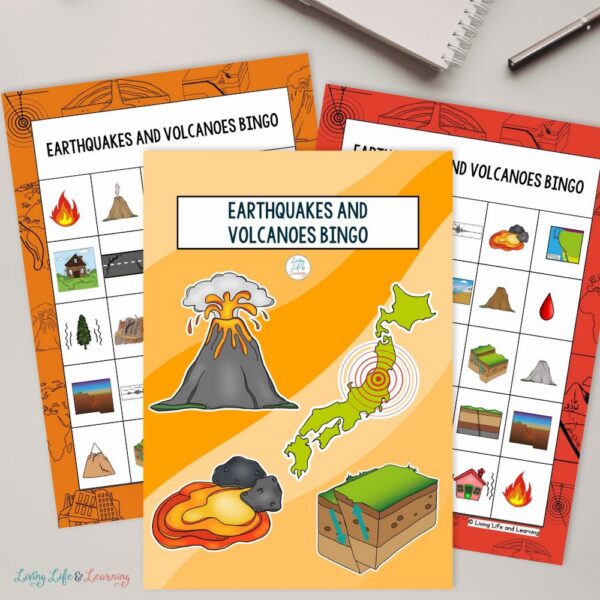 Earthquakes & Volcanoes Bingo Printables