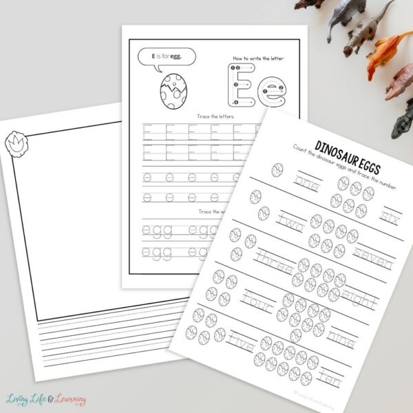 Little Learners Writing Pack: Dinosaurs & Fossils
